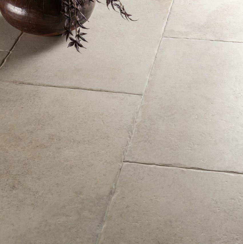 Borgogna White | Matt Porcelain Limestone Effect White Floor & Wall Tile