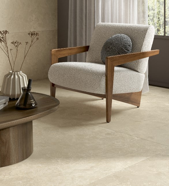 Cream Marble Effect Anti Slip R10 Italian Porcelain Tiles
