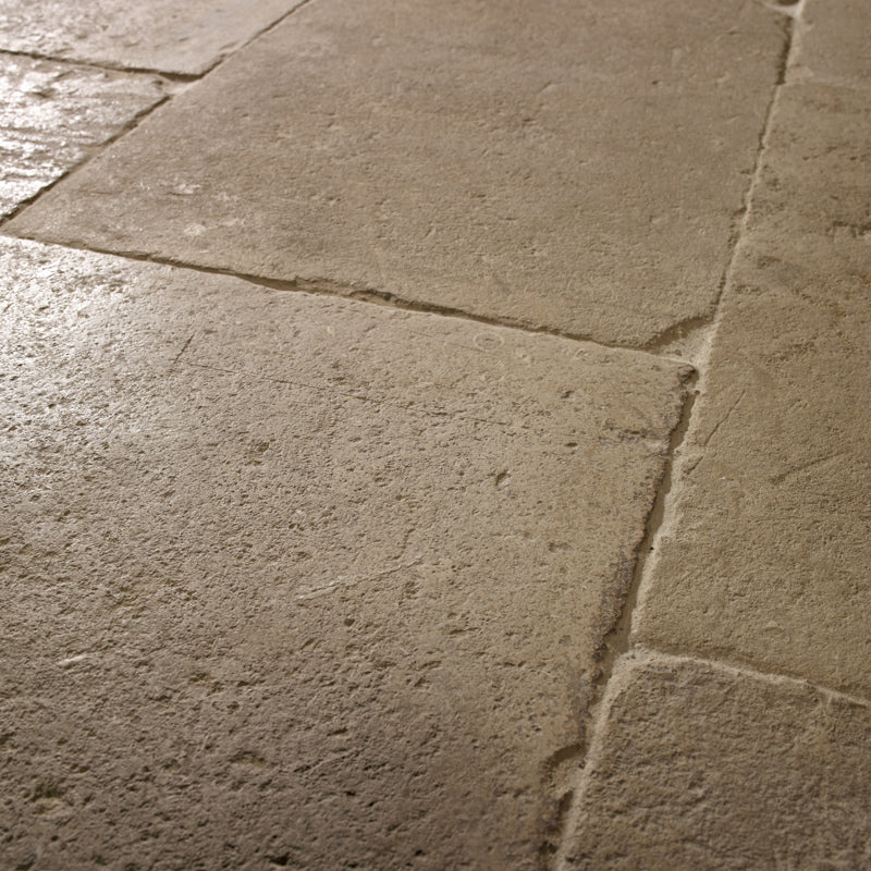 Reclaimed Antique Blonde Barr French Limestone Floor Tile