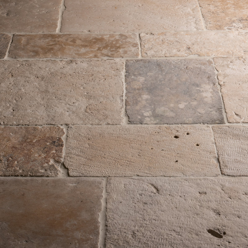 Genuine Antique Pietra Di Italia Reclaimed Limestone Flagstone
