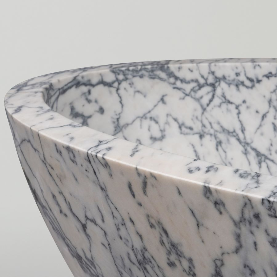 Pele De Tigre Marble Half Egg Shape Oval Luxury Bath Tub