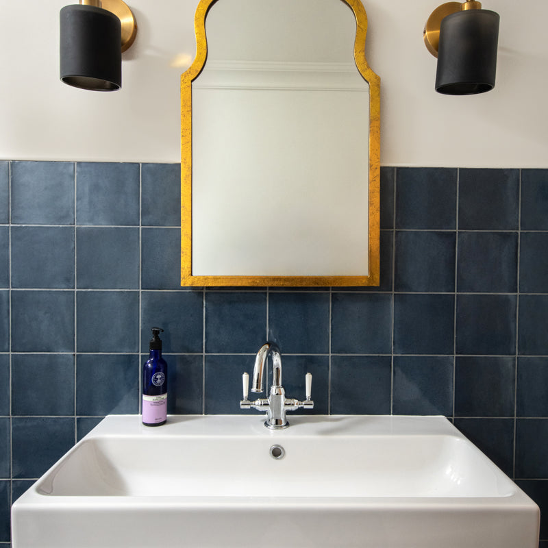 Glazed Porcelain Blue Turquoise Floor & Wall Metro Bathroom Tile