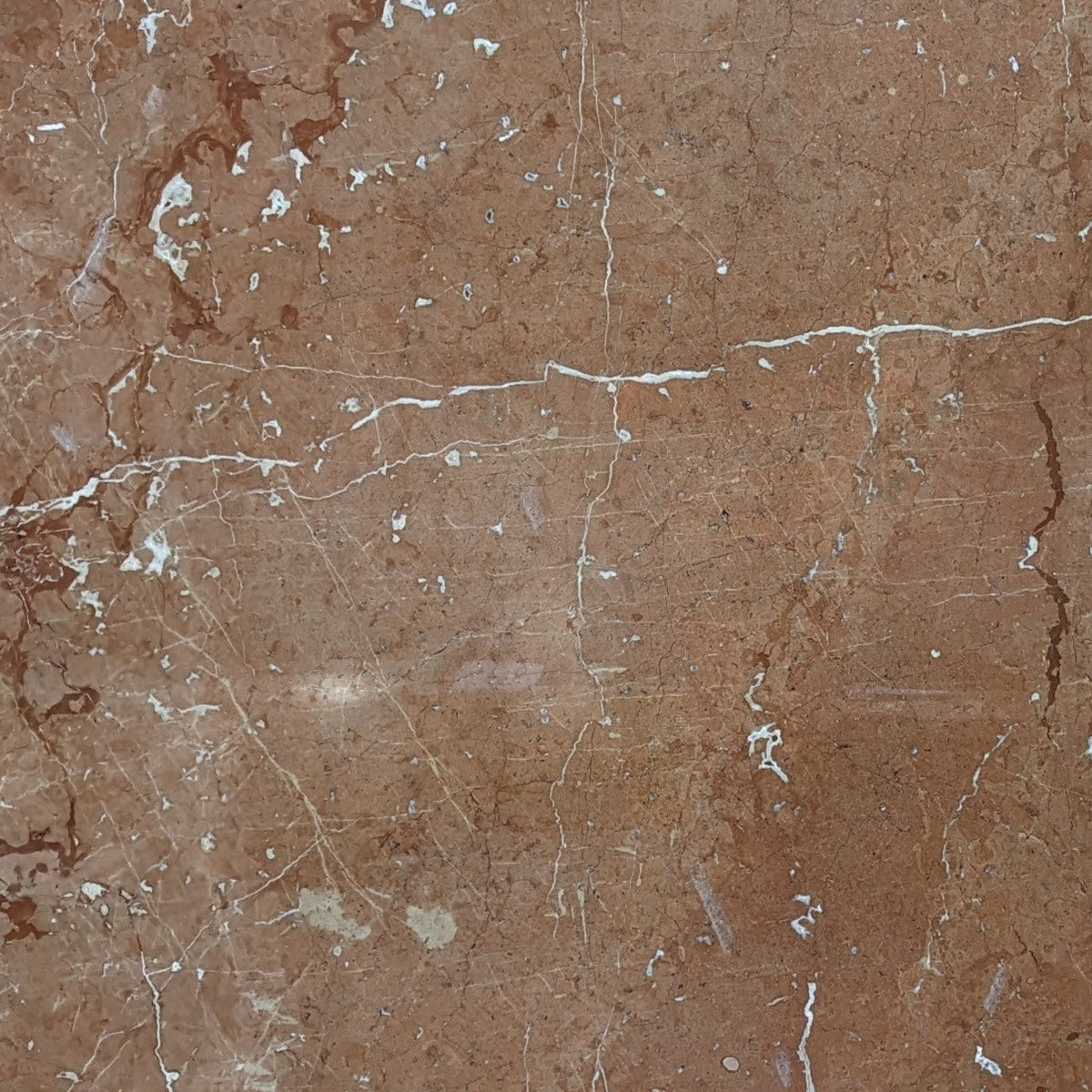 Rojo Alicante Marble Slab - Orange, White Veins, Polished, Cut To Size