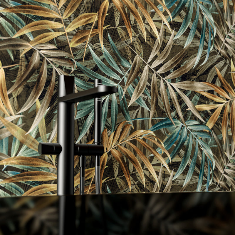 Green & Gold Jungle Matt Porcelain Decorative Wall Tile